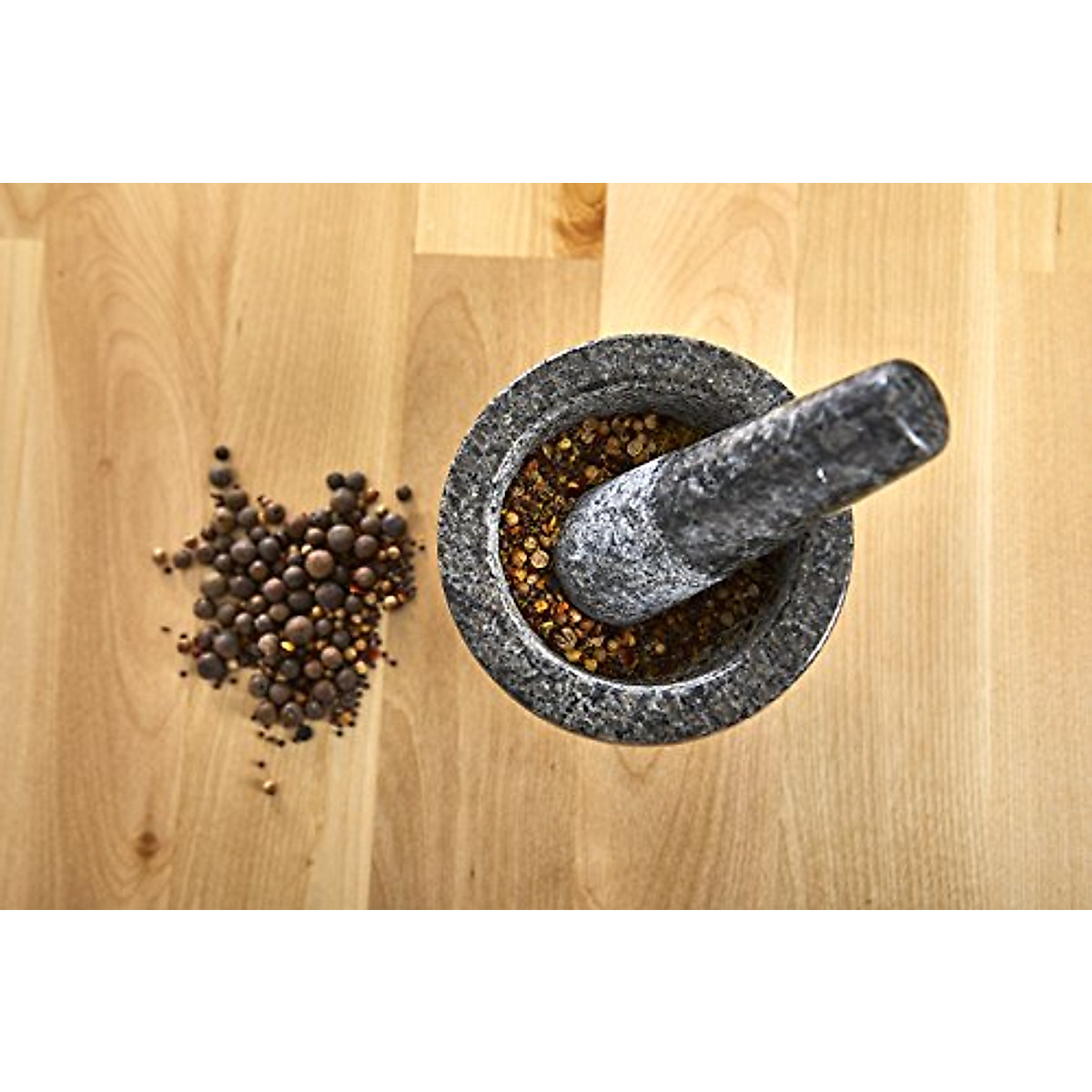 IMUSA USA Small Polished Mortar and Pestle, 3.75”, Granite