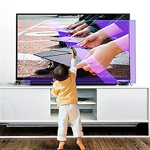 WLWLEO 70 Inch Anti Blue Light TV Screen Protector 75 Inch Anti Glare Protector Film Filter Out Harmful Light Reduce Eye Fatigue, Eye Protection,70inch/1538X869mm