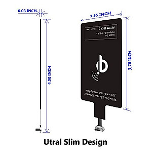 Wireless Charging Adapter Charger Receiver Compatible LG G4 Stylo 2 3 G4 G3 G2 V10 K7 Q6 K20 Samsung Galaxy S4 S3 J7 Pro A12 A11 A10 Note 4 Moto G5 Plus G5S E5 E4 Micro USB Module Card Android Charge