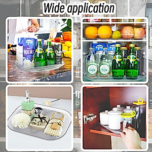 Good Haus Lazy Susan Turntable Organizer for Refrigerator, Square Lazy Susan for Refrigerator, 13.74'',Lazy Susan for Cabinet, Table, Pantry, Kitchen, Countertop (13.74x10.19)