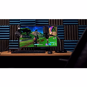 Rockville RDMS6 Studio Desktop Mic Stand w 11.8" Gooseneck+Round Weighted Base, Black