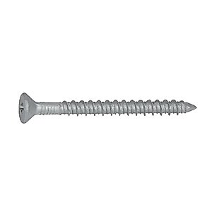 CONFAST 3/16" x 1-1/4" Concrete Screws 410 Stainless Steel Phillips Flat Countersunk with Concrete Drill Bit for Anchoring to Masonry, Block or Brick (50 per Box)