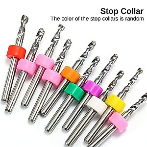Genmitsu 30pcs PCB Drill Bits Set, 0.1mm-3.0mm, 1/8" Shank Spiral Flute CNC Router Bits for Print Circuit Board Jewelry CNC Engraving, PD30A