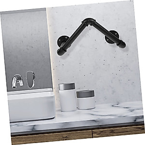 2 Sets Wall Mount Hanging Rack Towel Rack Industrial Towel Rack Hanging Towel Holder Multi-functional Storage Rack Towel Organizer Holder Storage Holder Retro Rack