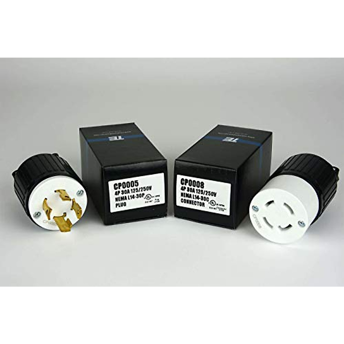 TEMCO NEMA L14-30P / L14-30R Plug Set 30A 125/250V Locking UL Listed / Generator