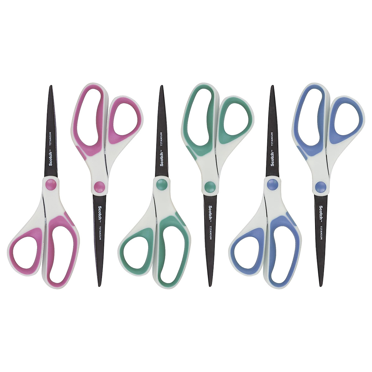 Scotch 8" Precision Ultra Edge Titanium Scissors, Ideal for Fabric, Crafts, and Photos (1458TU-MIX)