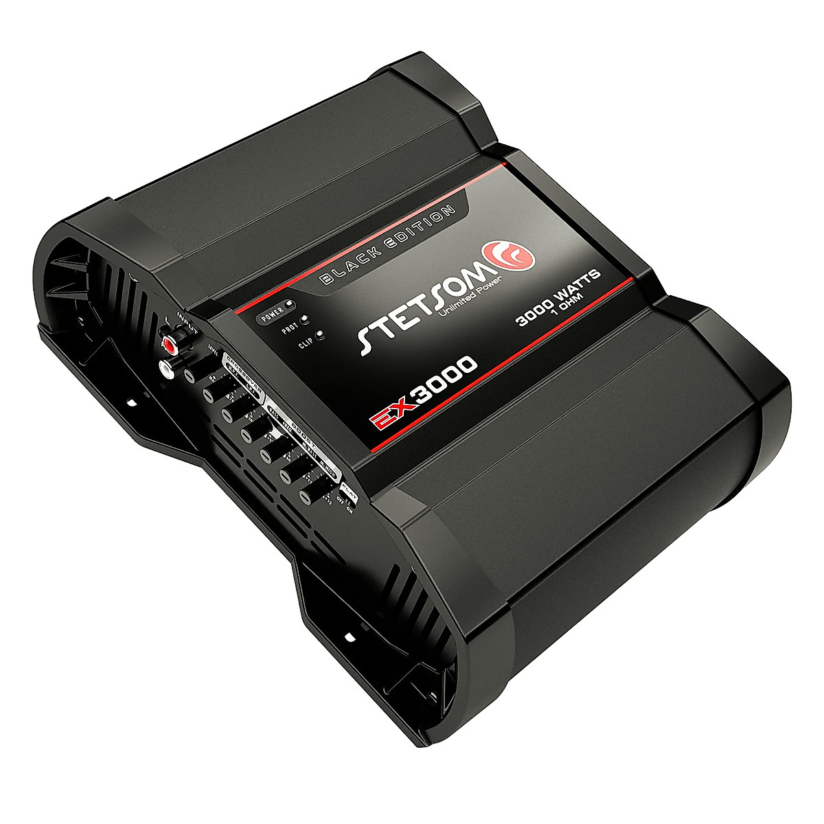 Stetsom EX 3000 Black Edition 1 Ohm Mono Car Amplifier, 3000.1 3K Watts RMS, 1Ω Stable Car Audio, Full Range HD Sound Quality, Crossover & Bass Boost, Car Stereo Speaker MD, Smart Coolers