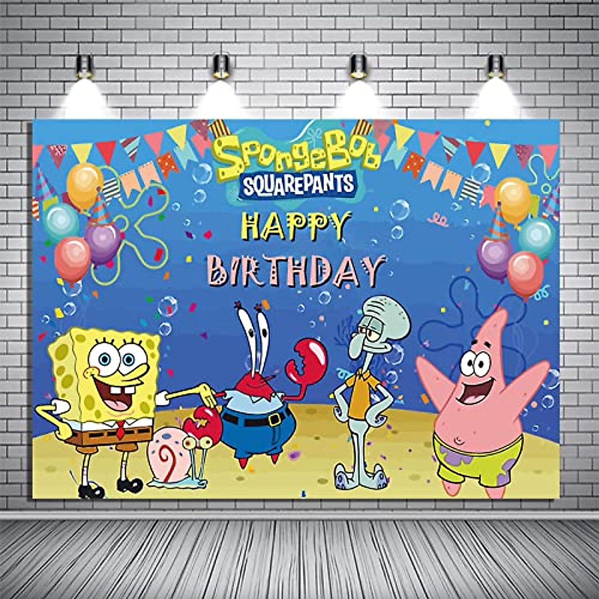 Cute Cartoon Photo Background for Children Happy Birthday Party Banner Decoration Photo Booth Studio Props Baby Shower Cake Table Photography Backdrops 5x3ft