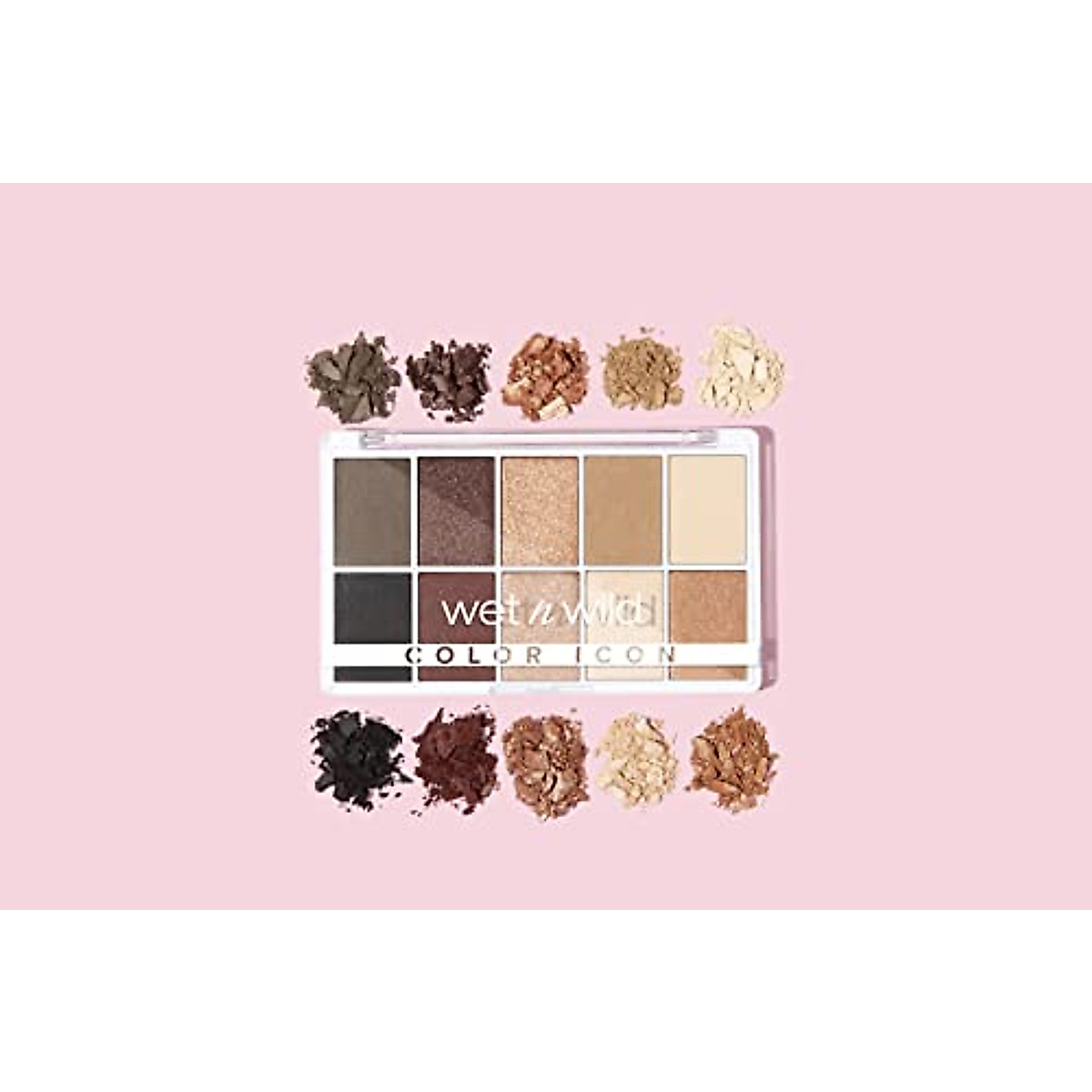 wet n wild Color Icon 10-Pan Eyeshadow Makeup Palette, Brown Nude Awakening, Long Lasting, Shimmer, Metallic, Glittery, Matte, Rich Smooth Pigment, Cruelty Free