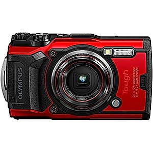 OM System Olympus TG-6 Red Underwater camera, Waterproof, Freeze proof, High Resolution Bright, 4K Video 44x Macro shooting