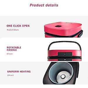 Rice Cooker Small with Removable Non-stick Pot, Mini Rice Cooker for 1-2 People, 4 cups Uncooked, 1.2L Rice Cooker Small, Ideal for Stews, Soups, Porridge, Grains, Oatmeal, Red