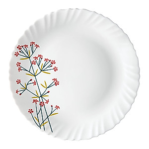 Borosil Gourmet Dinnerware Set For 6, 19 Pieces, White Dinner Plates and Bowls Sets, Chip Resistant Tempered Opal Glass, Stain Resistant, Dishwasher & Microwave Safe Dinner Set For Gifting, Serves 6