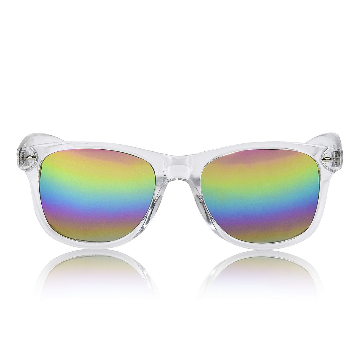 Festival Sunglasses Mirrored Women Gay Pride Accessories Wayfarer Rainbow Lens