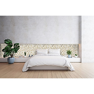 Sample for Display Purpose only Retro-Art 3D Wall Panels, Natural Pebble in White Beige Grey, PVC, 7"x10", 564PP
