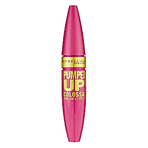 Maybelline Volum' Express Pumped Up Colossal Mascara, Washable Formula Infused with Collagen for Up To 16x Lash Volume, Glam Black, 1 Count