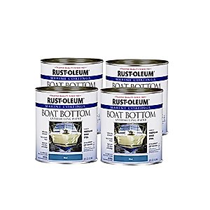Rust-Oleum 207013-4PK Marine Boat Bottom Antifouling Paint, Blue