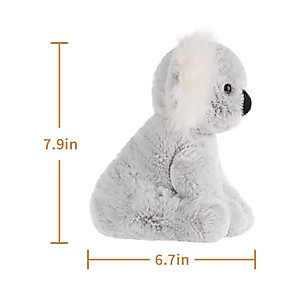 Apricot Lamb Toys Plush Gray Plush Koala Stuffed Animal Soft Cuddly Perfect for Child (Gray Plush Koala, 8 Inches)
