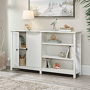 Sauder County Line Storage Console TV Stand in Soft White, Soft White Finish