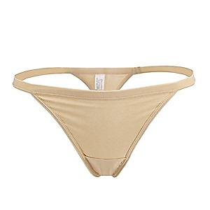 YOYI FASHION Women Cotton Low Rise Soft Breathable T-Back G-String Thong Panties 6 Packs US Size M/L