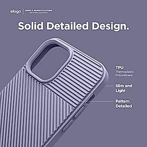 elago Protective Cushion Case Compatible with iPhone 12 and Compatible with iPhone 12 Pro 6.1 Inch (2020) [Purple Grey] - Shock Absorbing Design, Wireless Charging Supported