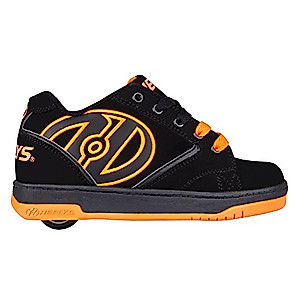 Heelys Kids Propel Skate Shoe, Black/Orange, 5