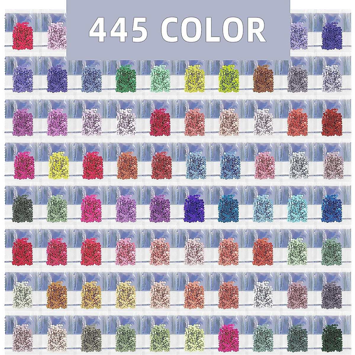 ARTDOT Beads for Diamond Painting Accessories, 89000 Pieces 445 Colors Round Beads Sparkle Rhinestones for Nails Diamond Art Crafts (200 pcs per Bag)