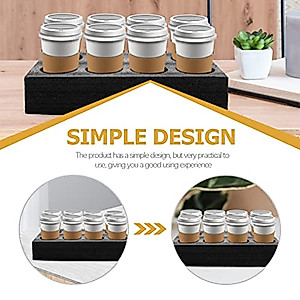 GANAZONO 3Pcs Cup Holder car Stands Foam take Out Drink Carrier Beverage Takeout Tray Foam Drink Carrier Holder Trays Shelf Bracket Tea Outdoor drinkware Cup Tray Pearl Cotton Floor Drinks