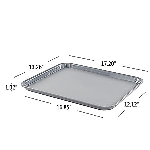 Ggbin 6 Pack Plastic Fast Food Serving Tray, Black and Gray, Rectangular Cafeteria Trays