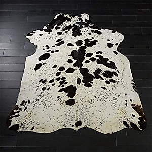 Small Cowhide Black and White Cow Hide Rug Natural Black White Cow Skin Leather Area Hair On 5 X 3