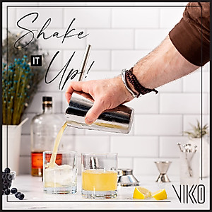 Vikko Whiskey Glasses, 10.25 Oz Scotch Glasses, Set of 6 Old Fashioned Glasses, Crystal Clear Bar Glass, Sturdy Base