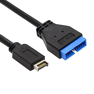 Cablecc USB 3.1 Front Panel Header to USB 3.0 20Pin Header Extension Cable 20cm for ASUS Motherboard