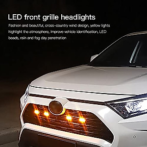 4Pcs LED Grille Light Kit Compatible for 2016-2021 Toyota Tacoma SR5 Crew Cab Pickup 4-Door (Amber)