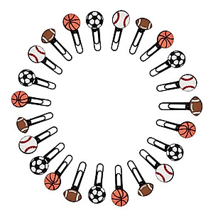 Sports Valentines for Kids Classroom Exchange 24 pcs Sports Bookmarks Basketball Football Baseball Valentines