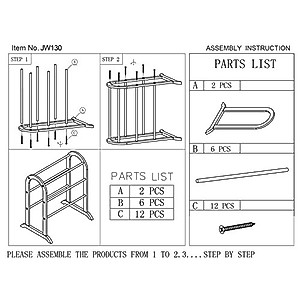 Frenchi Home Furnishing Quilt Rack, Cherry Finish