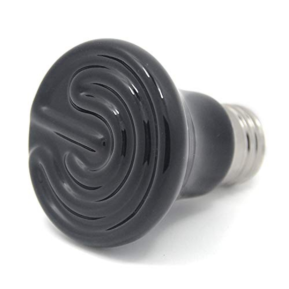 iRuiZhe Mini Reptile Heat Lamp Bulb 2 Pack, 50W 60MM Pet No Light Infrared Ceramic Heat Emitter for Brooder Coop, Lizard, Lambs, Snake, Black