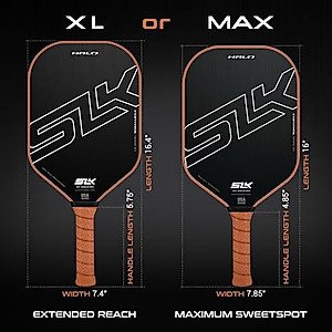 2024 Selkirk SLK Halo Control & Halo Power Pickleball Paddle | Raw Carbon Fiber Pickleball Paddle with a Rev-Core Power Polymer Core | The Pickleball Paddle Designed for Ultimate Spin & Consistency