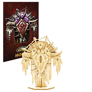 World of Warcraft Horde 3D Wood Puzzle & Model Figure Kit (19 Pcs) with Exclusive Poster - Build & Paint Your Own 3-D Game Toy - Holiday Educational Gift for Kids & Adults, No Glue Required, 12+ 