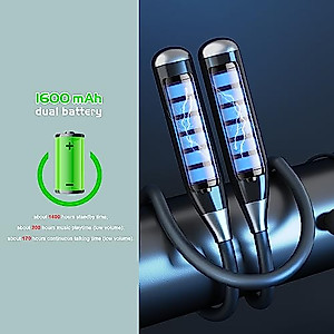 200H Playback Time Neckband Bluetooth Headphones, in Ear Wireless Earphones with Digital Display, Bluetooth 5.3, Game Mode, 7 EQ Modes, Support TF Card, Multi-point Connection, USB-C Fast Charging