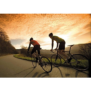 MOXILYN Mens Cycling Clothes Bike Jersey Kit MTB Long Sleeve Cycling Jersey Set Bike Bibs with 20D Gel Pad