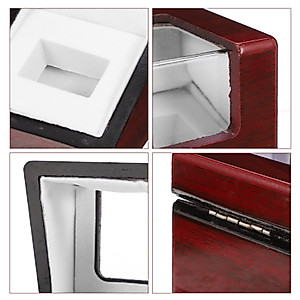 Cabilock Championship Ring Display Case Wooden Single Ring Box Sports Ring Storage Box Wooden Jewelry Box for Sports Fans Gift