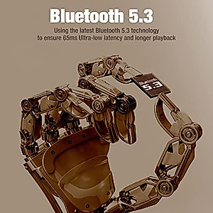 Aiertuon Wireless Bluetooth 5.3 Gaming Earbuds, 3D Stereo Clear Call Noise Canceling in-Ear Headphones, 65ms Low-Latency TWS Headphone Compatible for iPhone Android, with Fidget Spinner, RGB Lights