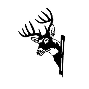 Boddenly Silhouettes Steel Metal Peeping Animals Art, Farm Sika deer Art Garden Decor Outdoor Decoration for Farmhouse, Yard, Lawn Weather Proof & Durable Farmhouse Decor, 28x29cm