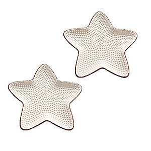Appetizer Bowls Set of 2 Sauce Dish Ocean Starfish Shell Fish Shape Ceramic Appetizer Plates Snack Fruit Sushi Dessert Jewelry Plates Dinnerware Trays Home Decoration Salad Bowls ( Size : 6.30x4.13in