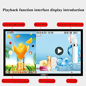 1080P HD Advertising Display,With Network Management with Massive Material,Color Images And Video LED Advertising Signage,18.5 Inches Screen,For Stores,Cinemas,27inches
