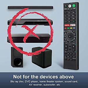 Voice Replacement Remote for Sony-TVs and Bravia-TVs，for All Sony 4K UHD LED LCD HD Smart TVs