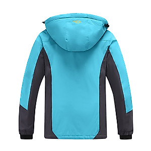 Wantdo Women's Waterproof Mountain Jacket Fleece Outdoor Coat US XL Blue X-Large