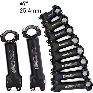 ZECHAO Ultralight Bike Stem,60/70/80/90/100/110/120/130mm Handlebar Stem 7 Degree Mountain Road Bike Stem 25.4mm Mountain Bike Stem Bike Stem (Color : Black, Size : 25.4x130mm)