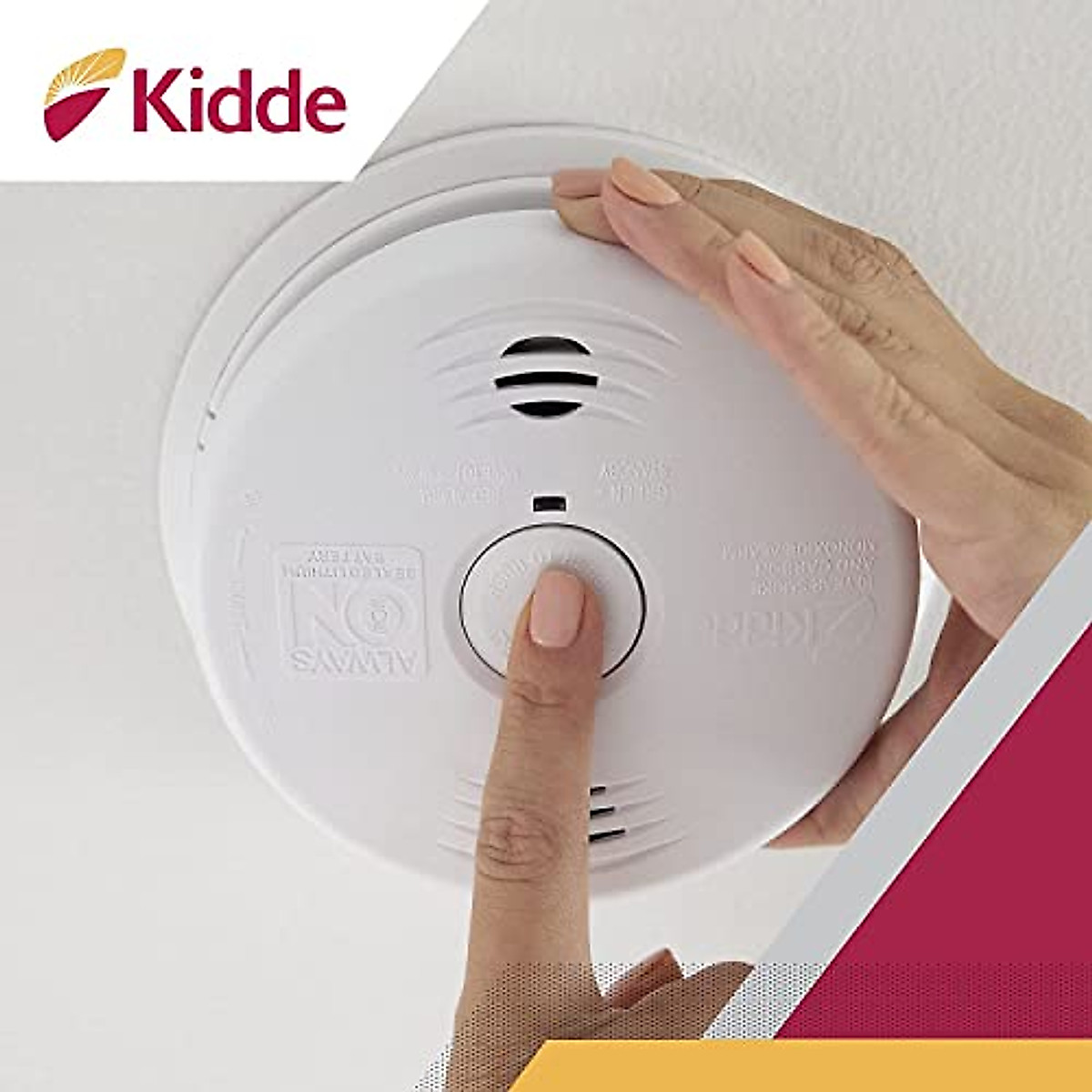 Kidde Hardwired Smoke & Carbon Monoxide Detector, 10-Year Battery Backup, Voice Alerts