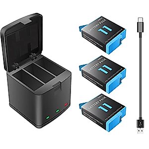 3Pack Hero 11 Batteries for GoPro Hero 11, GoPro Hero 10, GoPro Hero 9 Camera, 3-in-1 Battery Charger for GoPro 11 GoPro 10 GoPro 9 Black Camera ADDBD-001