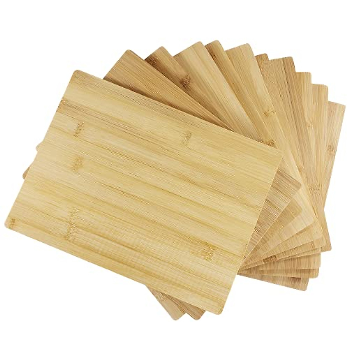 (Set of 12) 12"X9" Bulk Plain Bamboo Cutting Chopping Board | For Customized, Personalized Engraving Purpose | Wholesale Premium Bamboo Board (Without Handle)